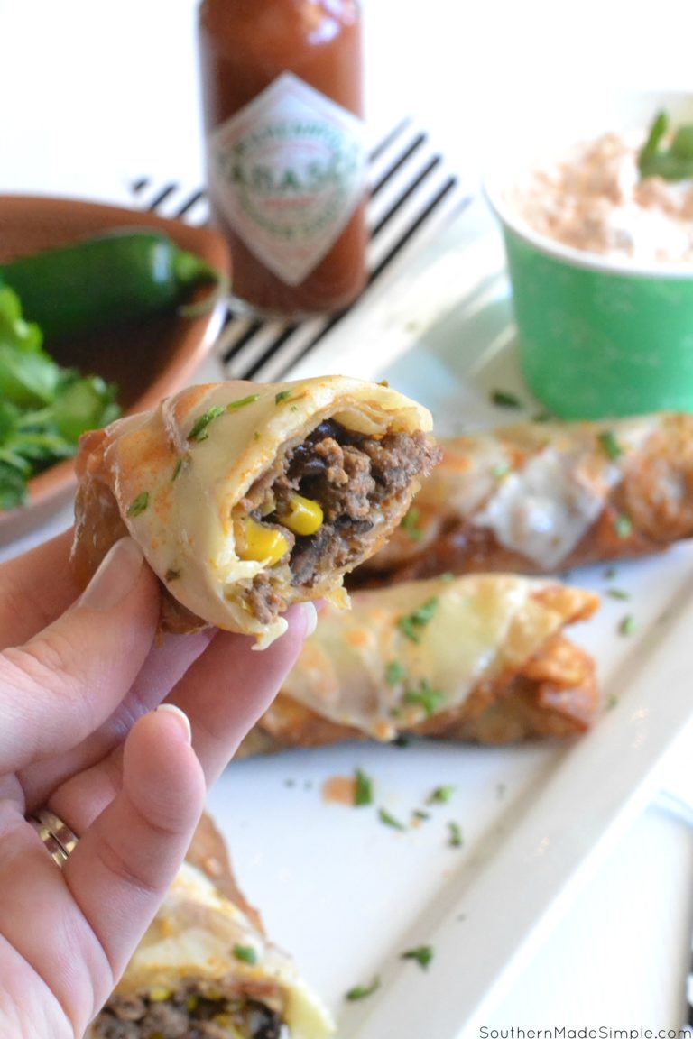 Touchdown Taco Egg Rolls - Southern Made Simple
