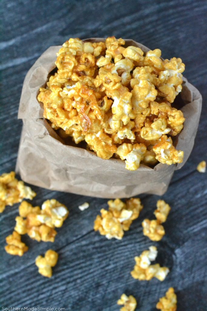 Caramel Apple Bourbon Popcorn - Southern Made Simple