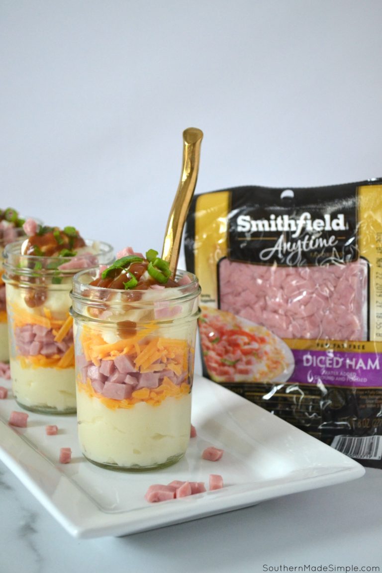 Cheesy Ham and Mashed Potato Trifles - Southern Made Simple